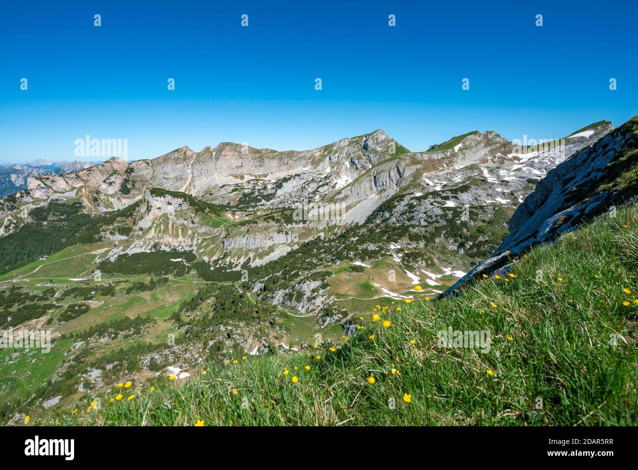 View of the Rofan Mountains, Haidachstellwand, 5-summit via ferrata ...