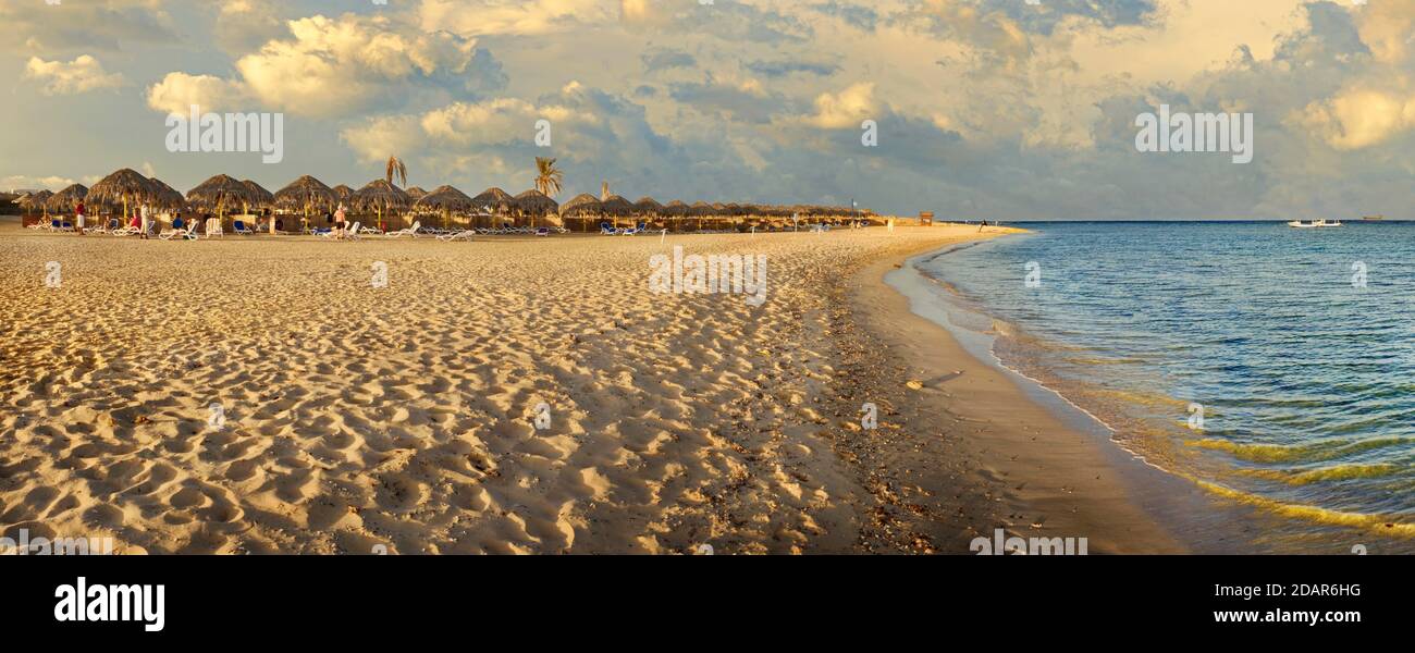 Sandy beach beach and coral reef Abu-Dabbab, Hilton Nubian Resort, Al ...