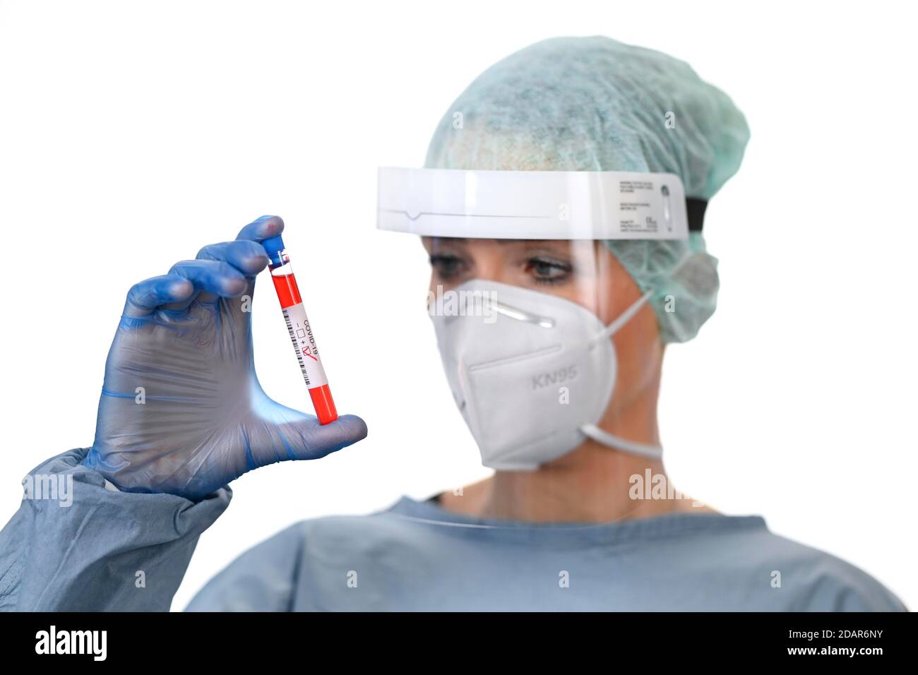 Positive test result, medical personnel using RT-PCR, real-time reverse ...