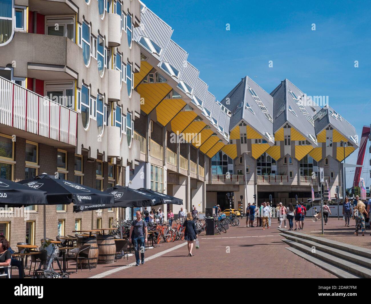 The modern architecture building Kubushaus, Rotterdam, Netherlands ...