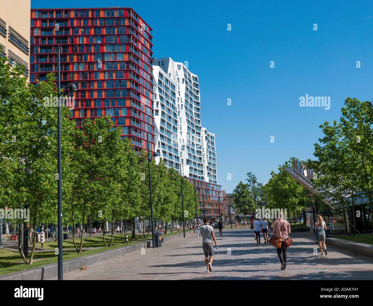 Mauritsweg street and building De Calypso, Rotterdam, Netherlands Stock ...