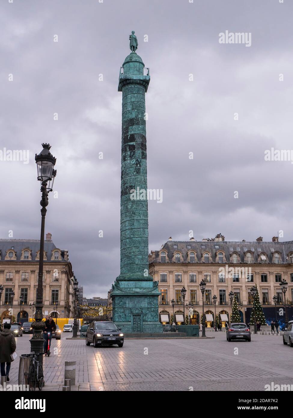Victory Column Colonne Vendome at Place Vendome, Paris, France Stock ...
