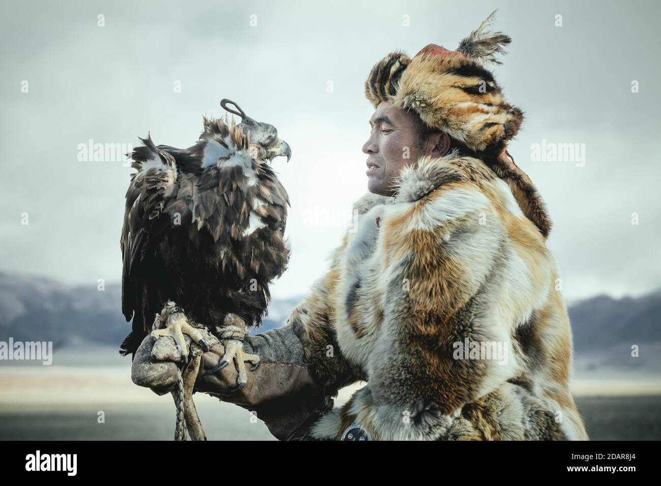 Festival of eagle hunters in the province of Olgii, about 20 km from ...