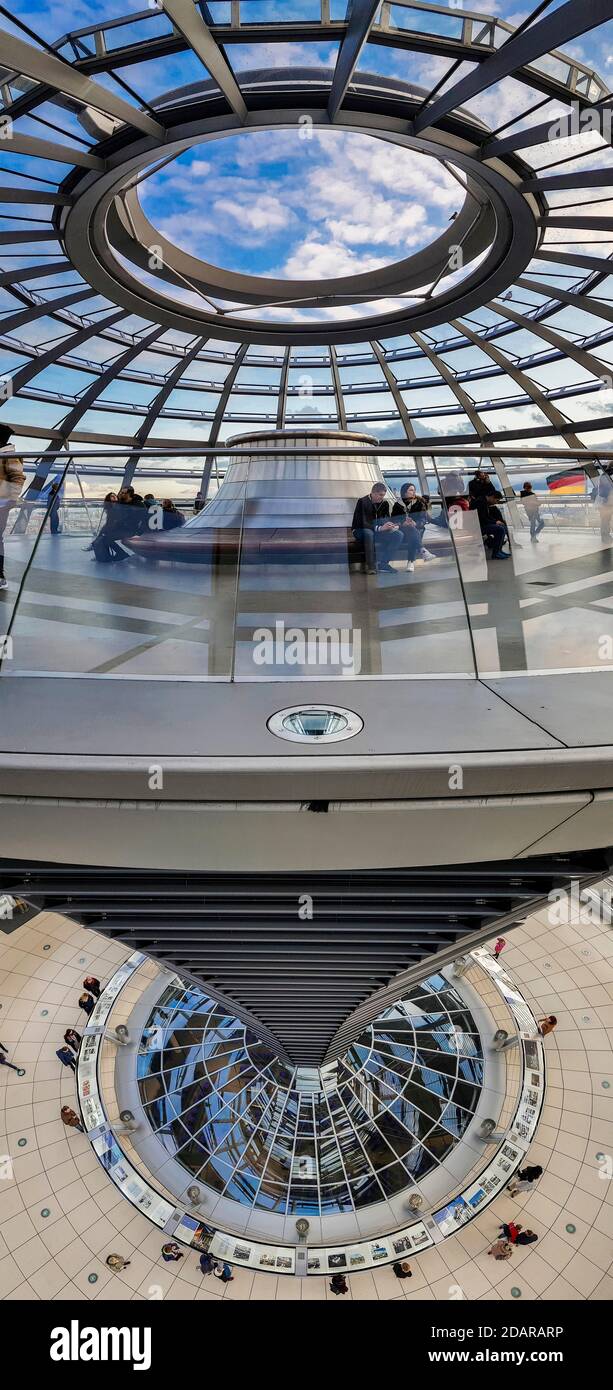 Panorama of the dome and the lower part of the sun protection element ...