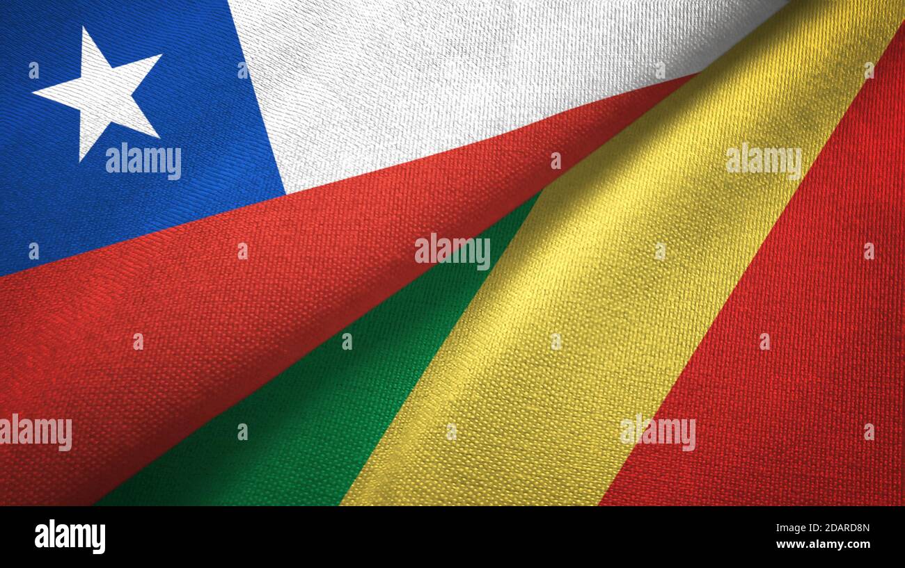 Chile and Congo two flags textile cloth, fabric texture Stock Photo - Alamy