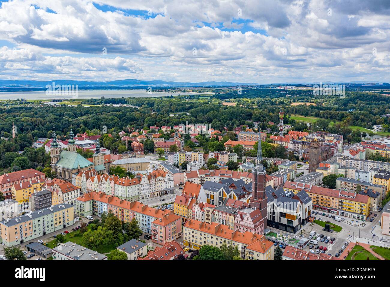 Aerial view of the city of Nysa in Poland Stock Photo - Alamy