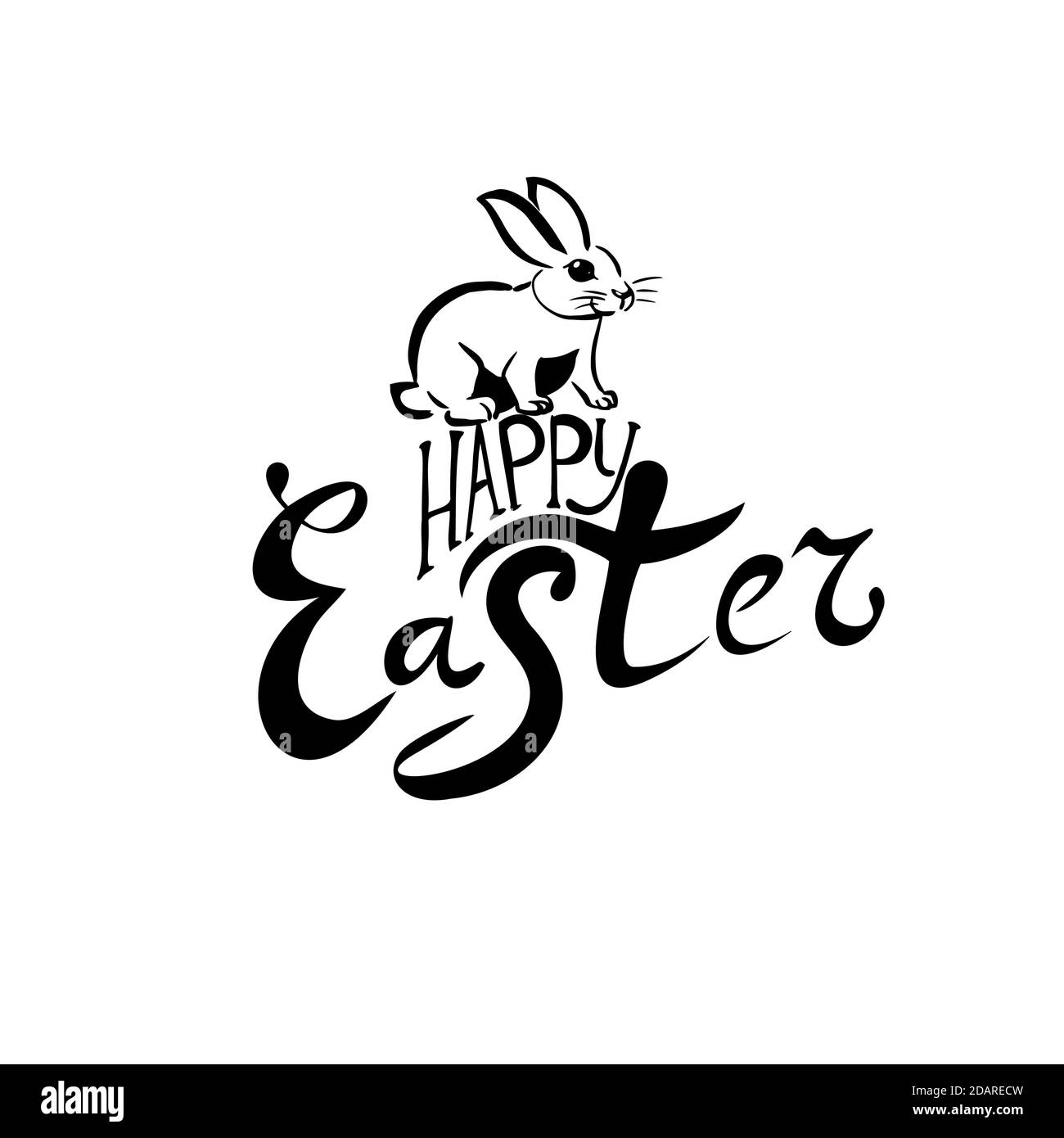 Happy Easter text. Vector illustration Stock Vector Image & Art - Alamy