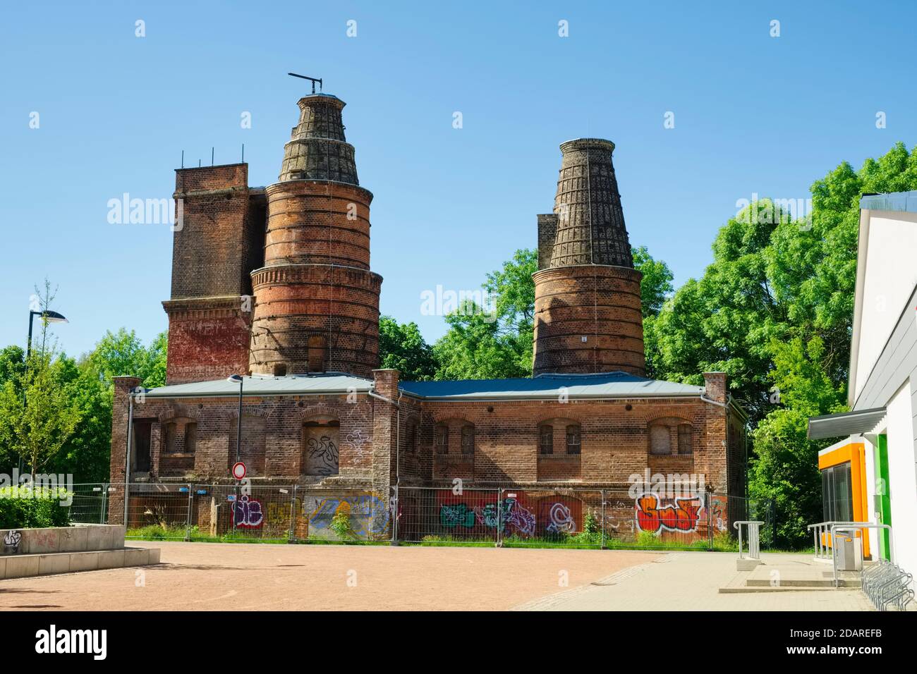 Industrial monument Kalkschachtoefen, Zossen, Brandenburg, Germany ...