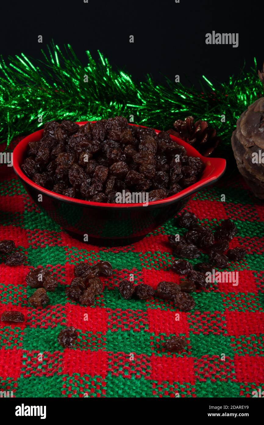 Traditional christmas food raisins. Christmas Party Decoration Stock ...