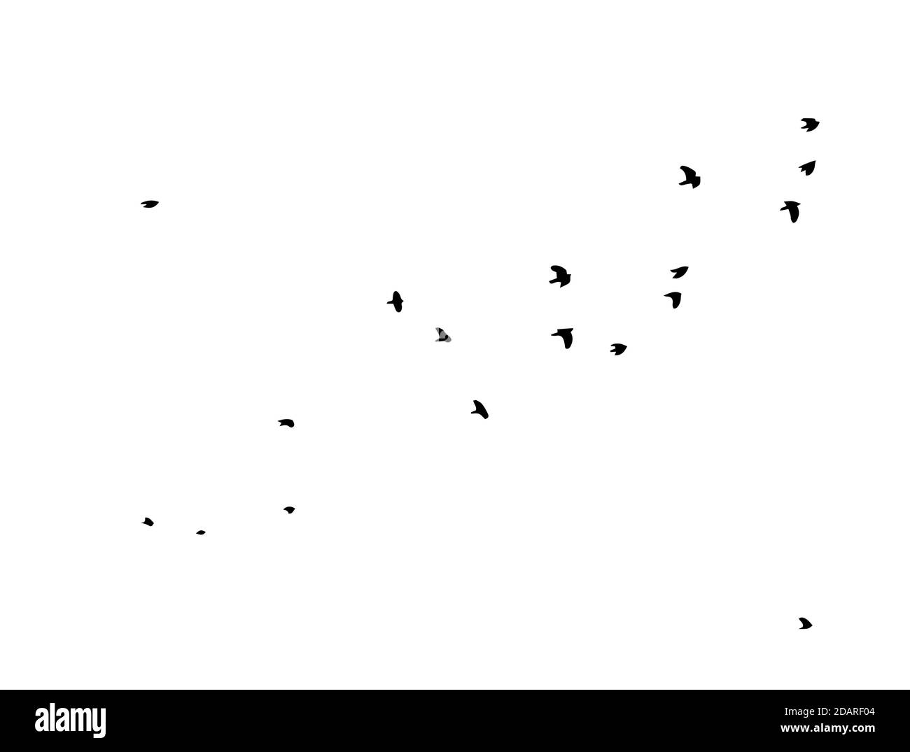 A flock of flying birds. Vector illustration Stock Vector Image & Art ...