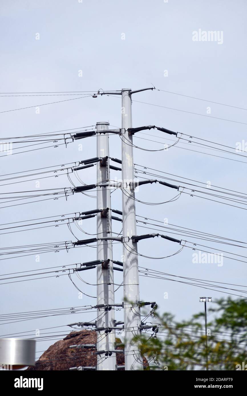 Vertical shot overhead power hi-res stock photography and images - Alamy