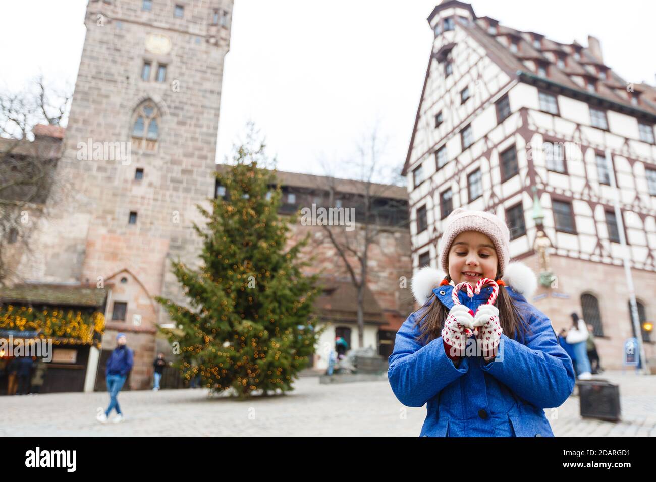 Nuremberg, Germany - Dec 31, 2019: Christkindlesmarkt in Nürnberg Stock ...