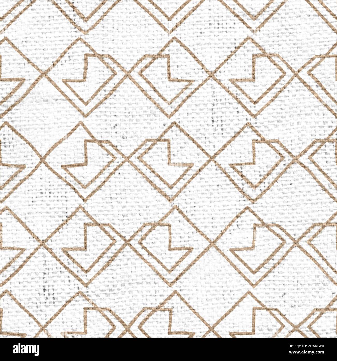 Seamless burlap with white paint pattern overlay Stock Photo - Alamy
