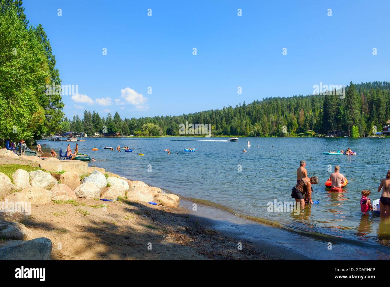 Beach shore landscape summer river hi-res stock photography and images ...