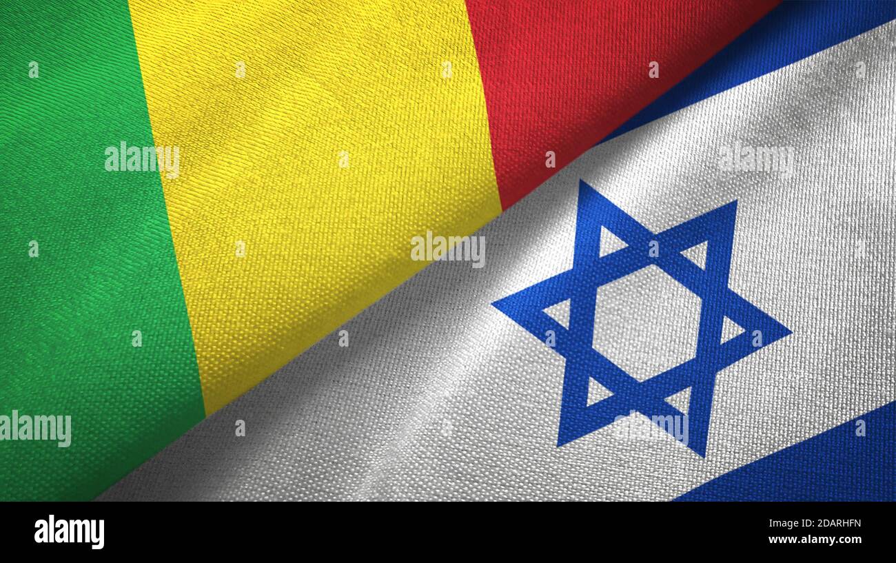 Mali and Israel two flags textile cloth, fabric texture Stock Photo - Alamy
