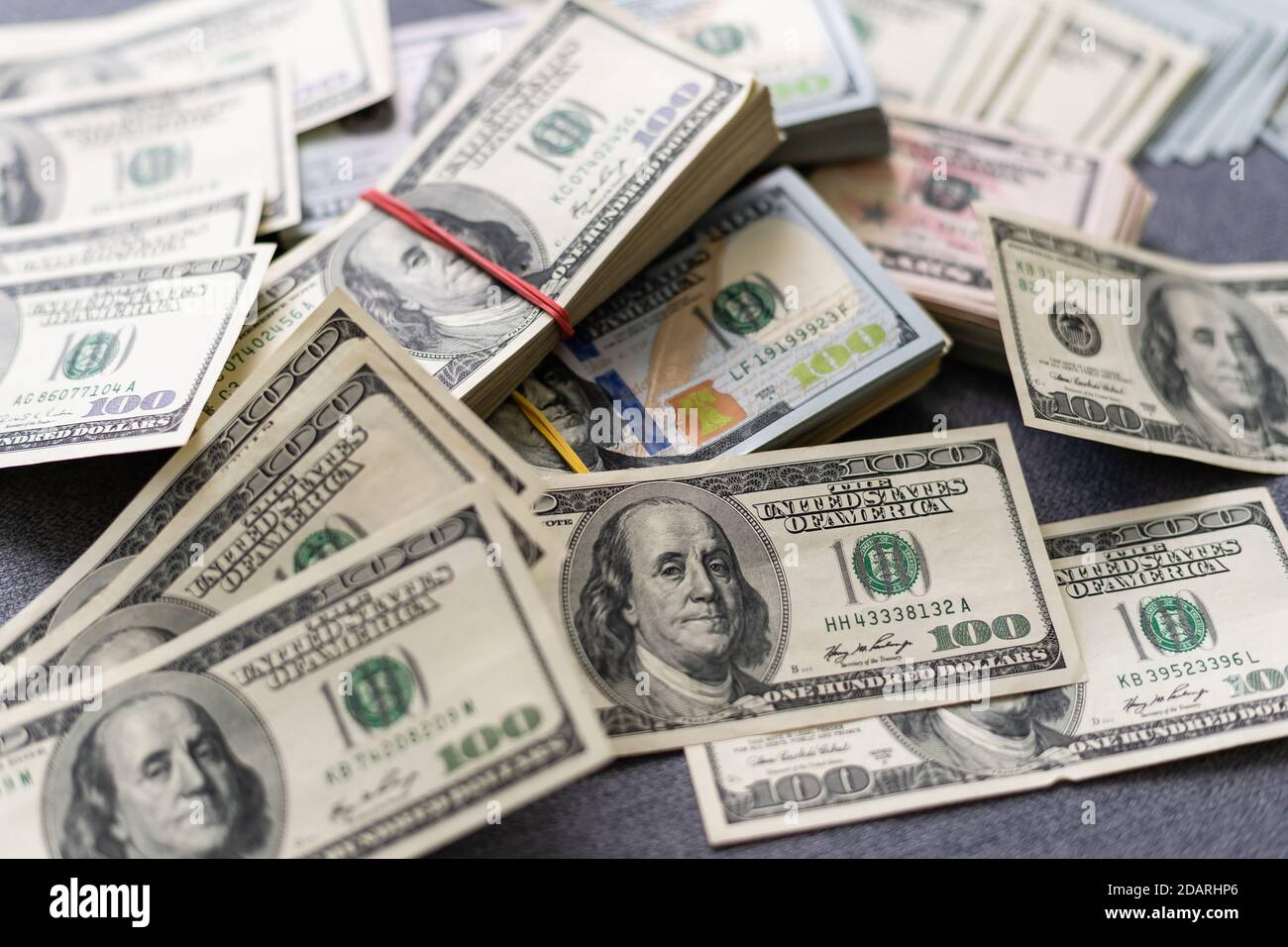 American dollar usa packs on money background. Financial concept Stock ...