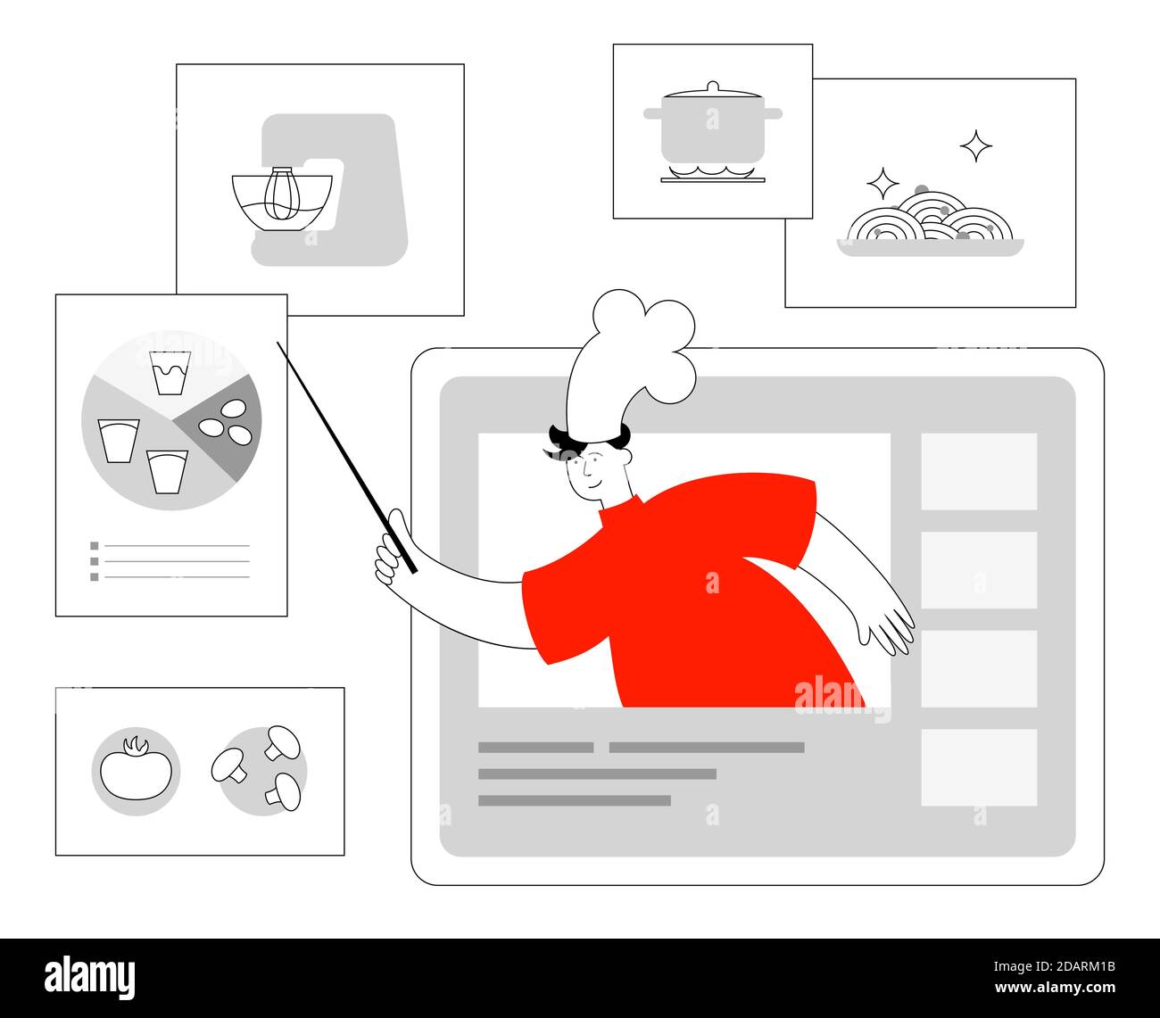 Computer cooking Stock Vector Images - Alamy