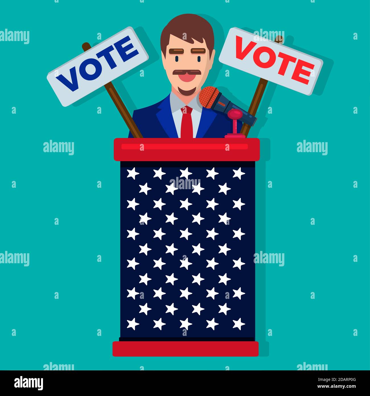 Election Campaign Political Cartoon High Resolution Stock Photography ...