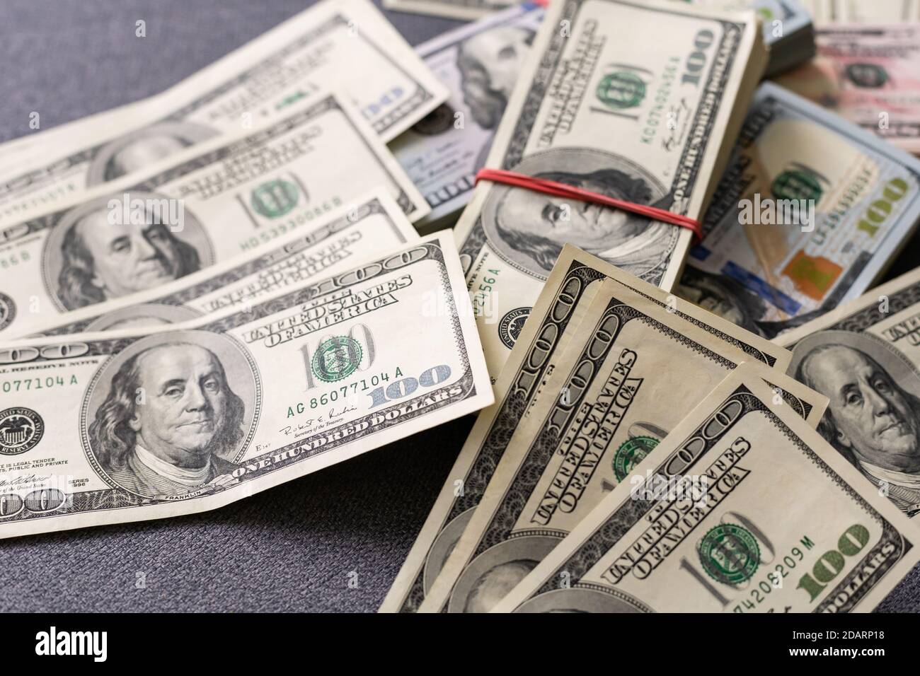 American dollar usa packs on money background. Financial concept Stock ...