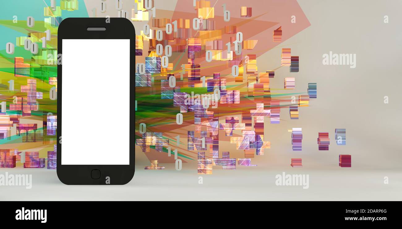 Cool New App Digital Advertisement Handphone Display Stock Photo - Alamy