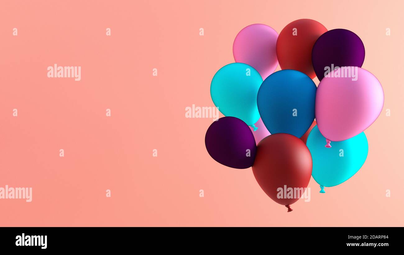 Creative Balloon Background for a Party Celebration Fun Art Stock Photo ...