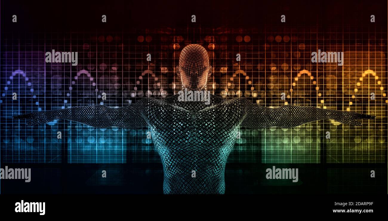 Man Machine Merging Together Digital Transformation Stock Photo - Alamy