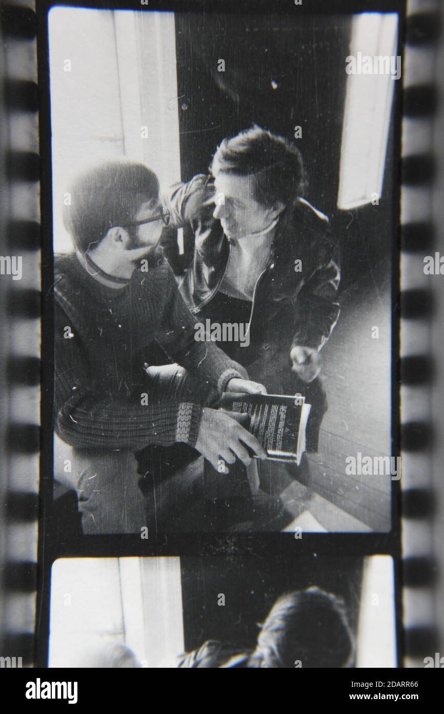 Fine 1970s vintage black and white photography of actors rehearsing a ...