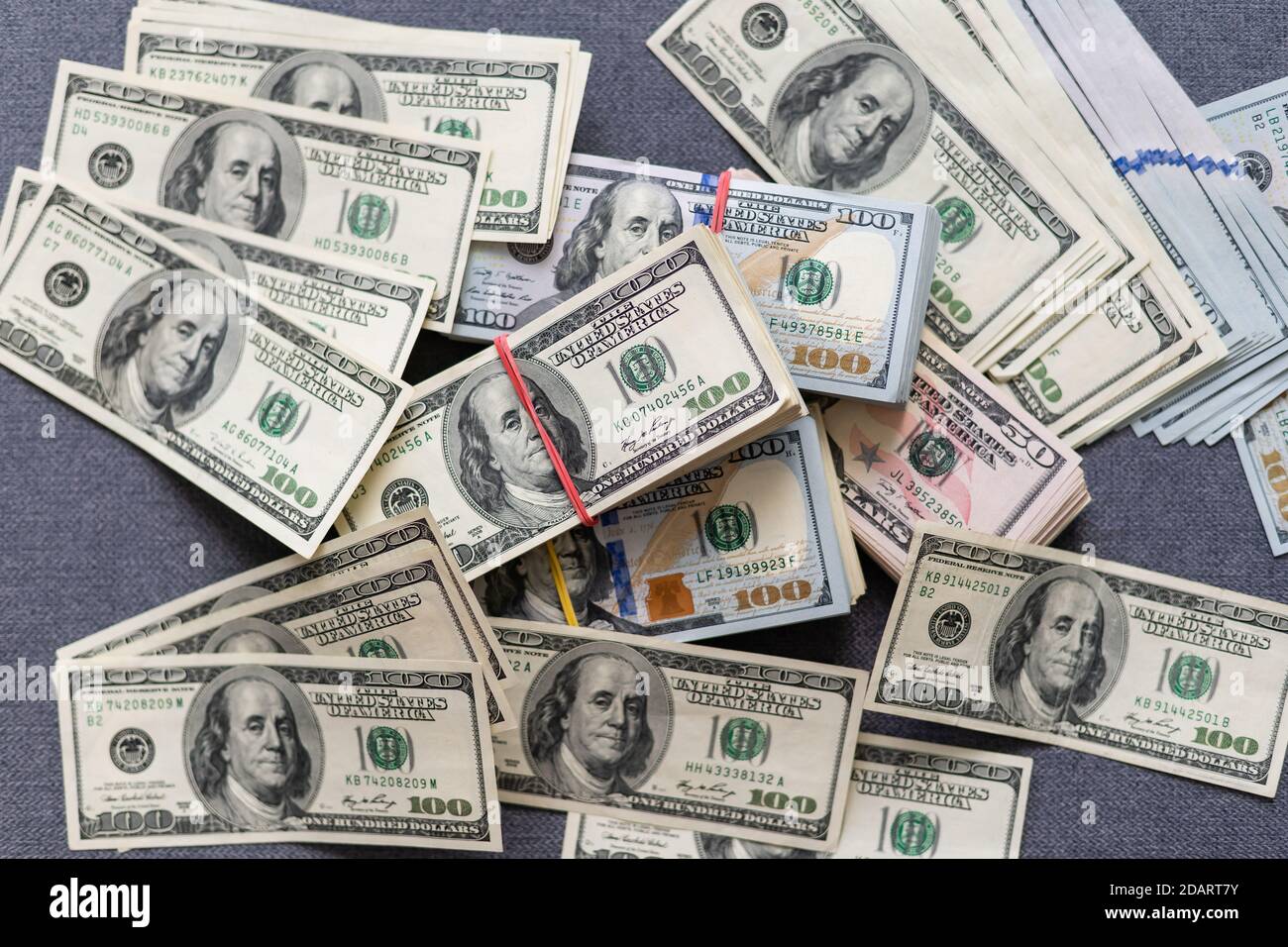 American dollar usa packs on money background. Financial concept Stock ...