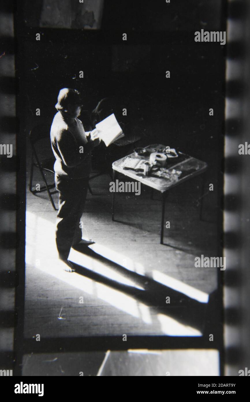 Fine 1970s vintage black and white photography of actors rehearsing a ...