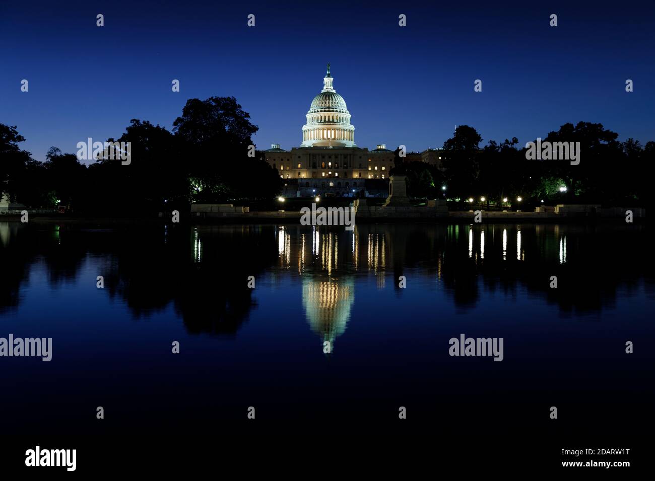 The United States Capitol in Washington DC at Blue Hour Stock Photo - Alamy