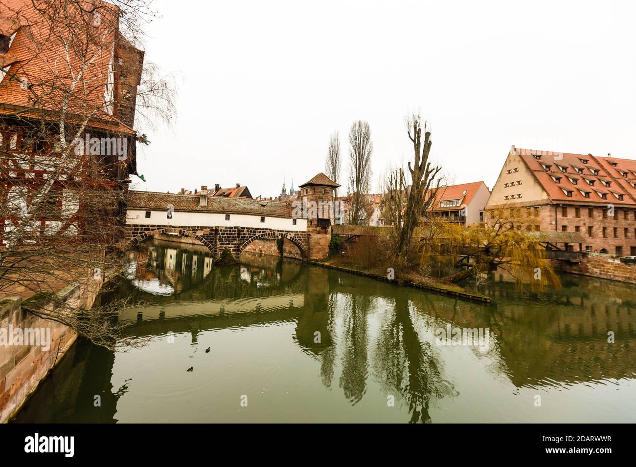 Reflection of historic building in Nuremberg Stock Photo - Alamy