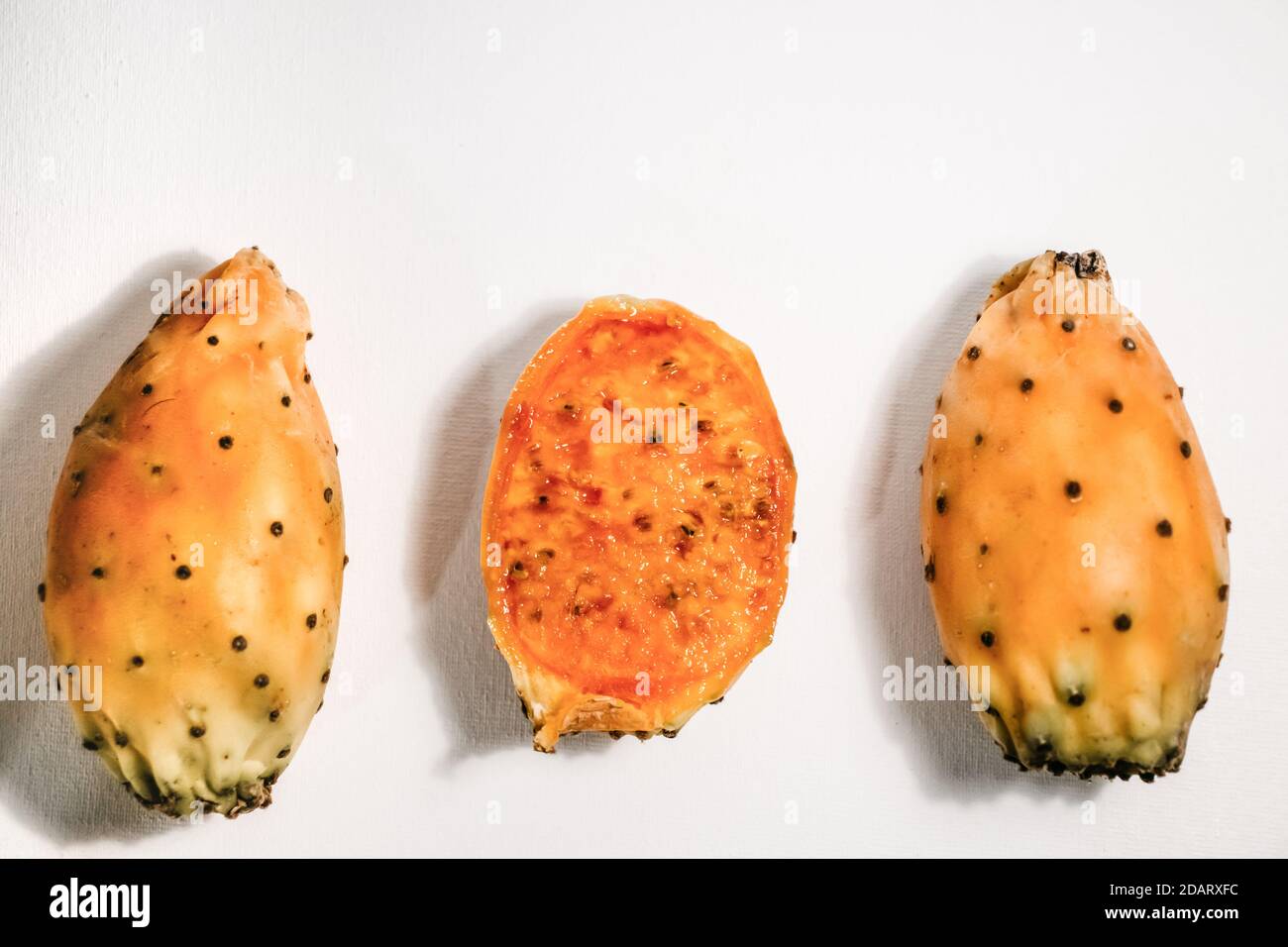 Fichi di Indica, cactus figs fruit or prickly pear of Opuntia, fresh ...