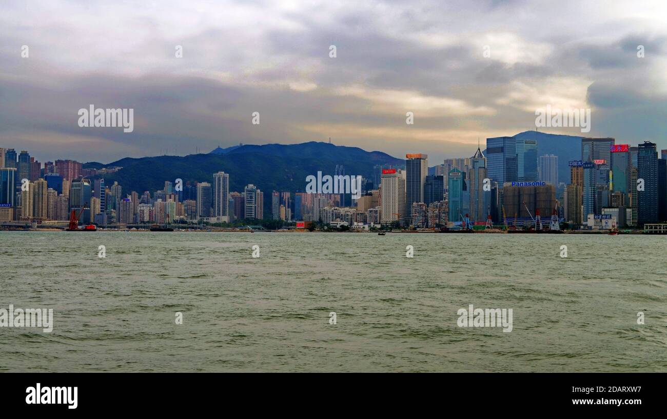 Hong Kong - View of Kowloon from Star Ferry Stock Photo - Alamy