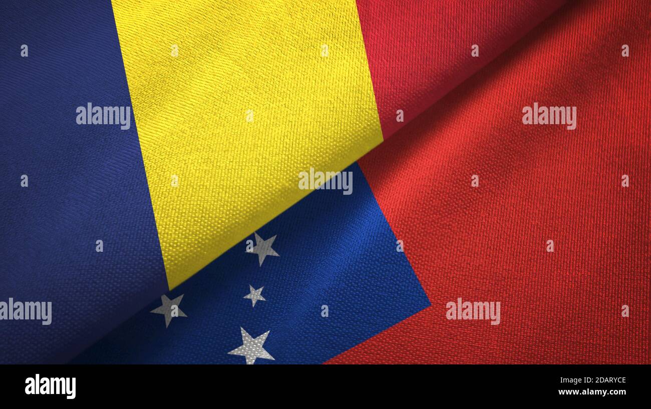 Chad and Samoa two flags textile cloth, fabric texture Stock Photo - Alamy