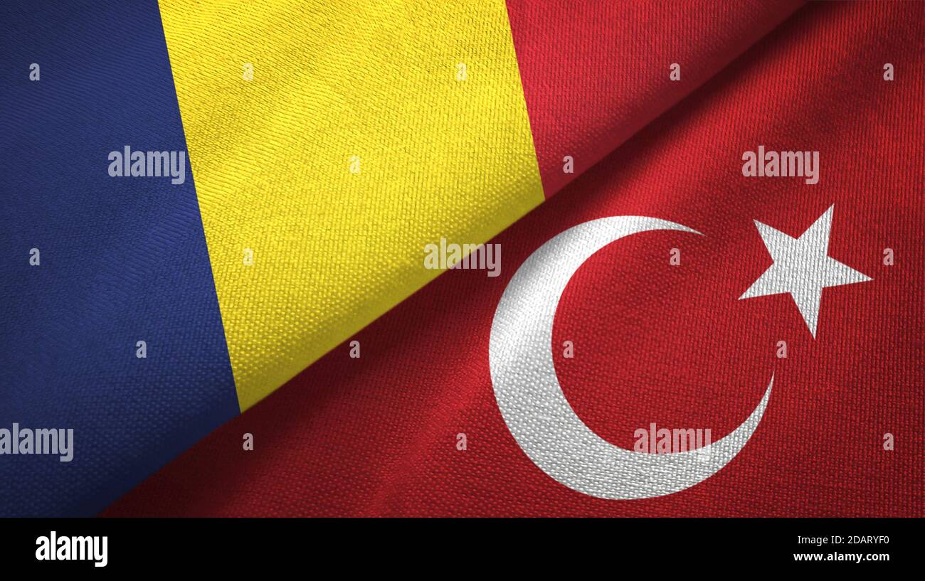 Chad and Turkey two flags textile cloth, fabric texture Stock Photo - Alamy