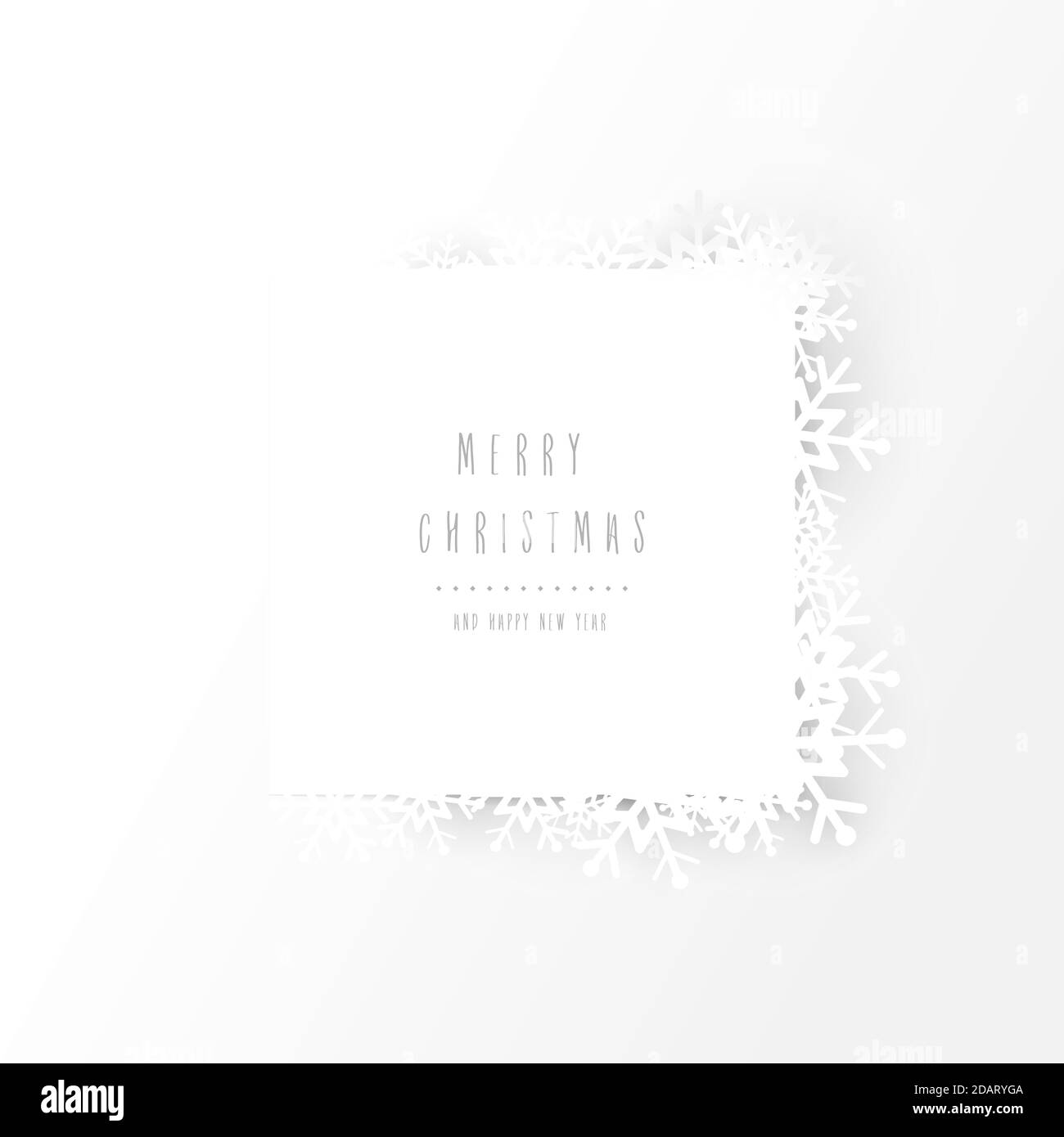 Christmas snowflakes and square-shaped layout background. Vector ...