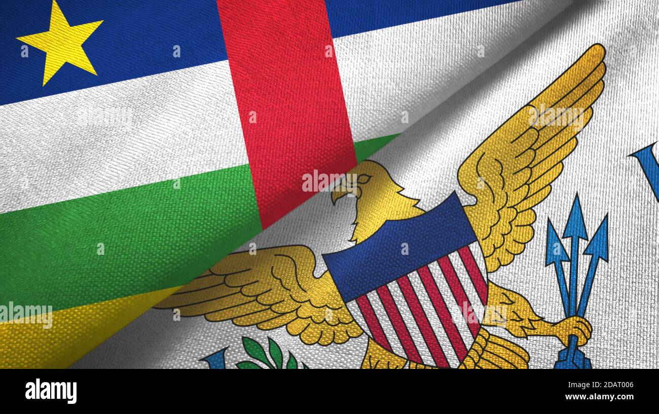 Central African Republic and Virgin Islands United States two flags ...