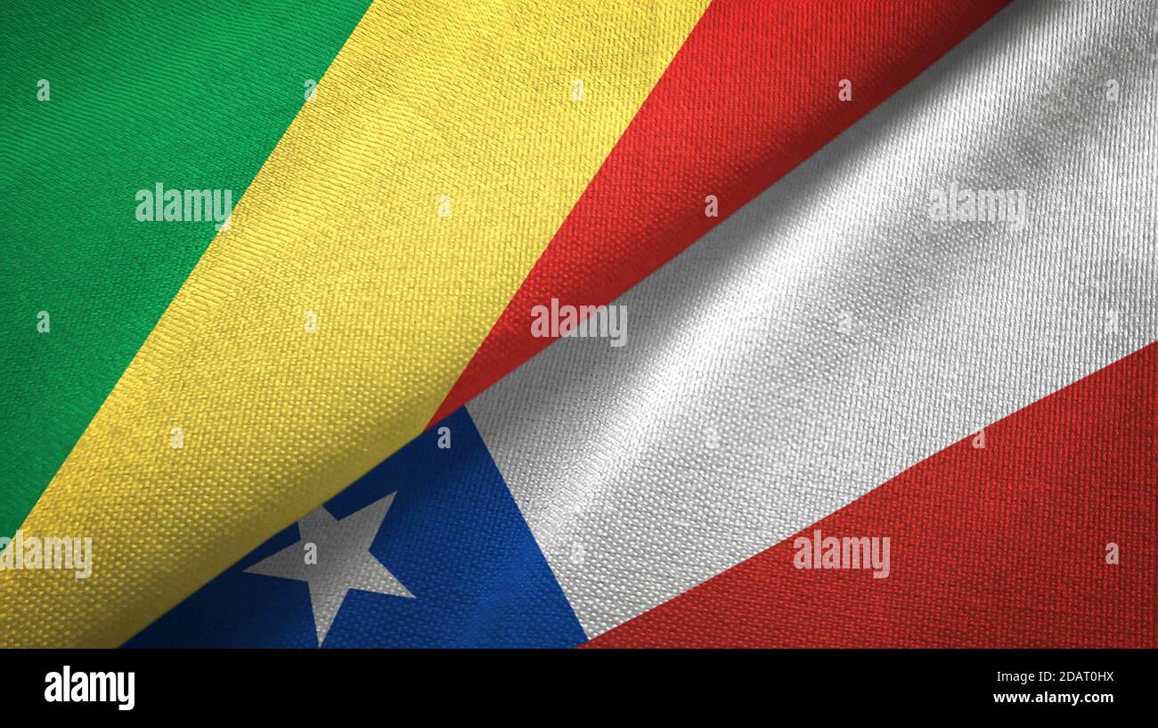 Congo and Chile two flags textile cloth, fabric texture Stock Photo - Alamy