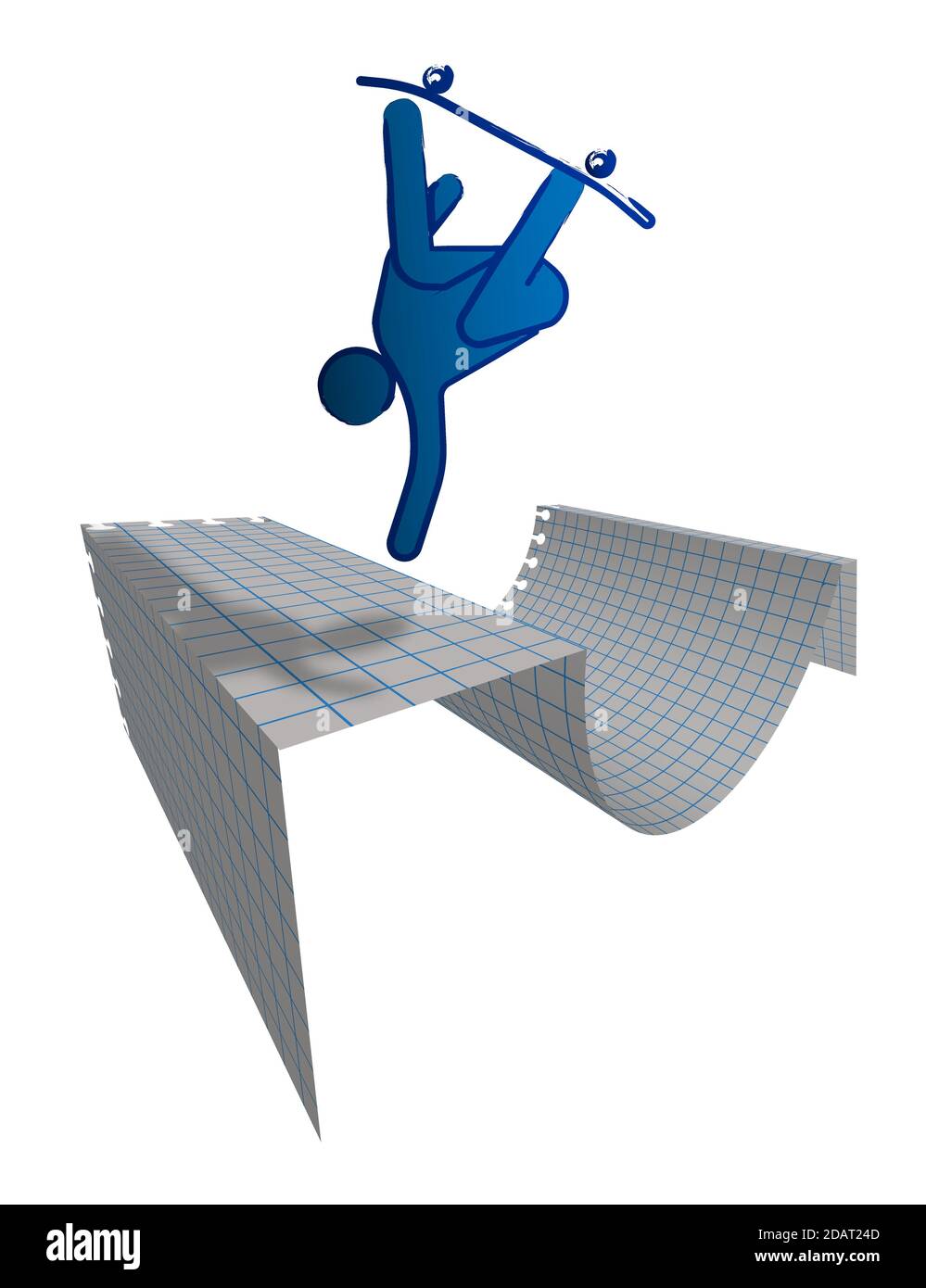 Stunt on a ramp Stock Vector Images - Alamy