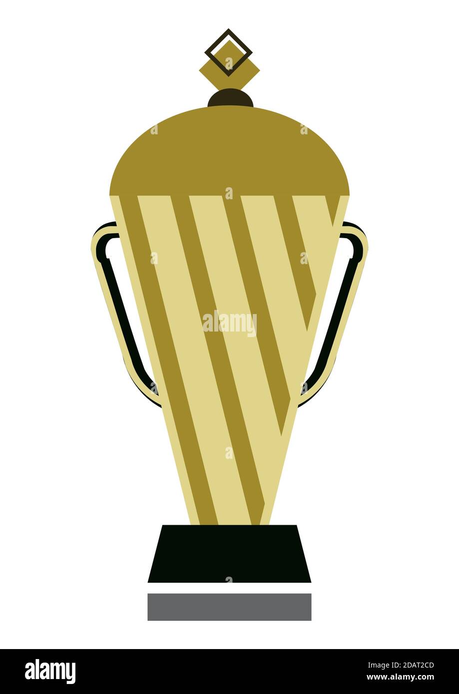 Golden color sports trophy vector artwork Stock Photo - Alamy