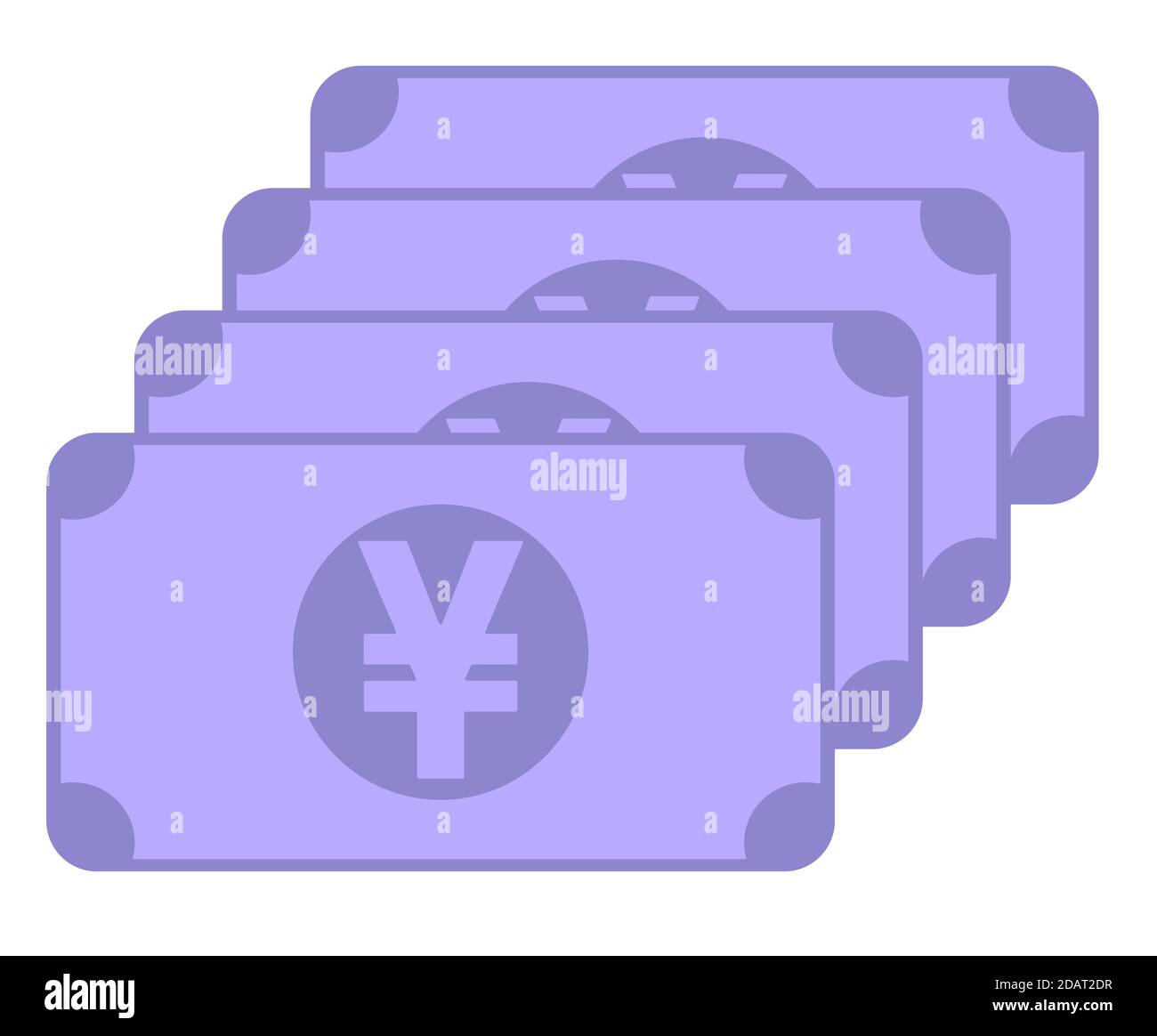 Japanese yen banknote icon, symbol design, colored collection for web ...