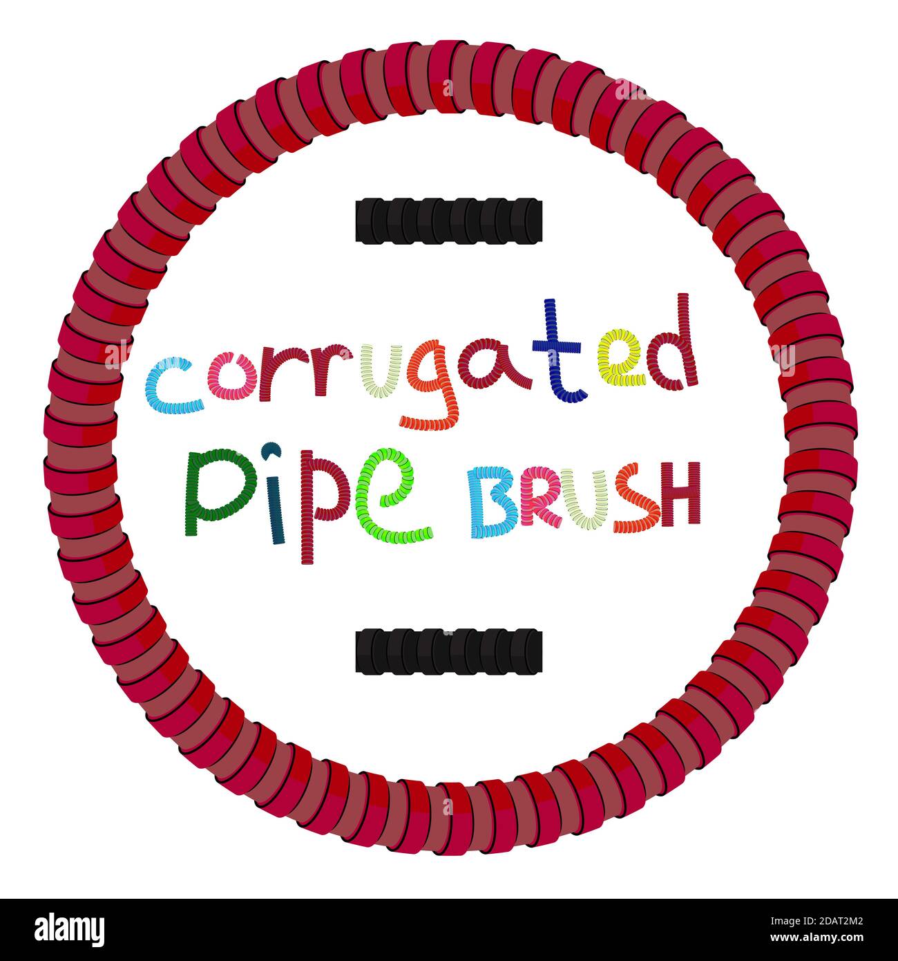 Pvc corrugated pipe Stock Vector Images - Alamy