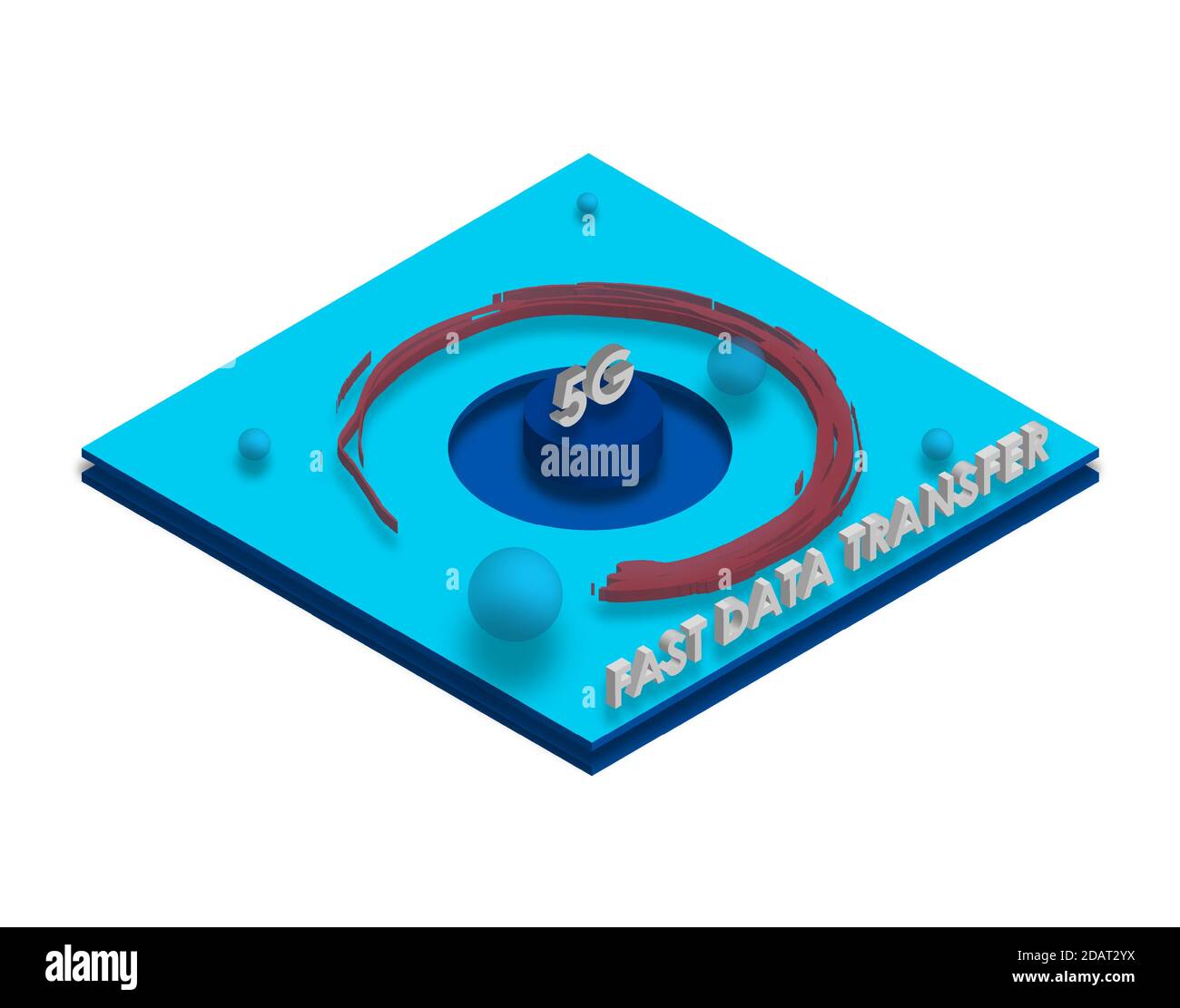 5G isometry. Advantages of new technologies, fast data transfer. Strong ...