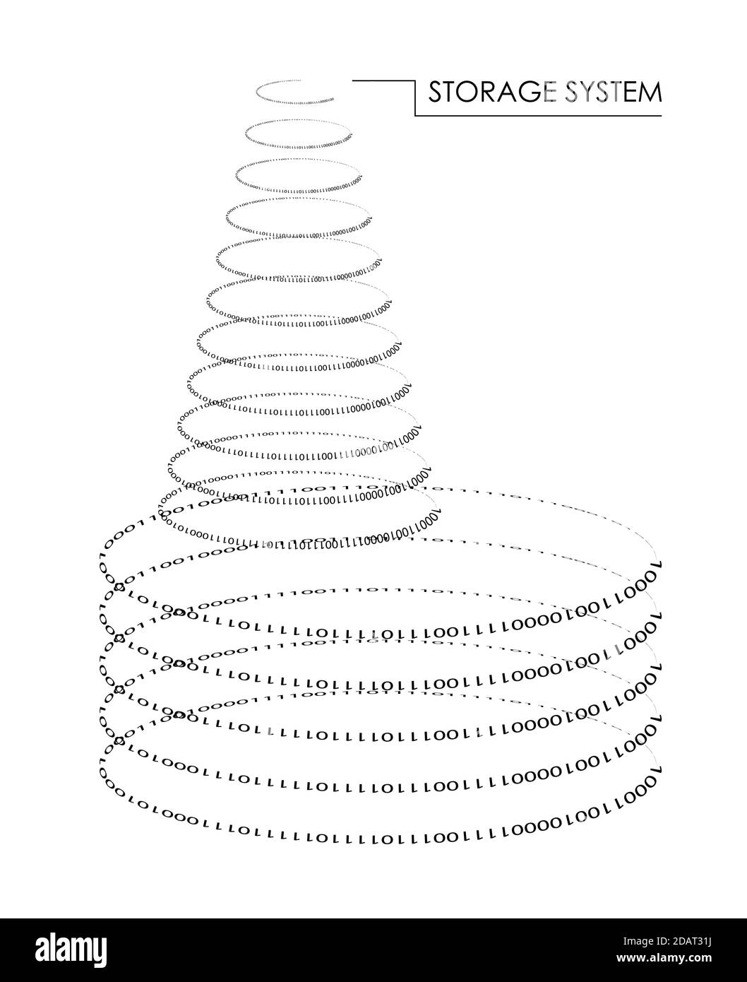 Infographic element, data storage system. Isolated vector on white ...