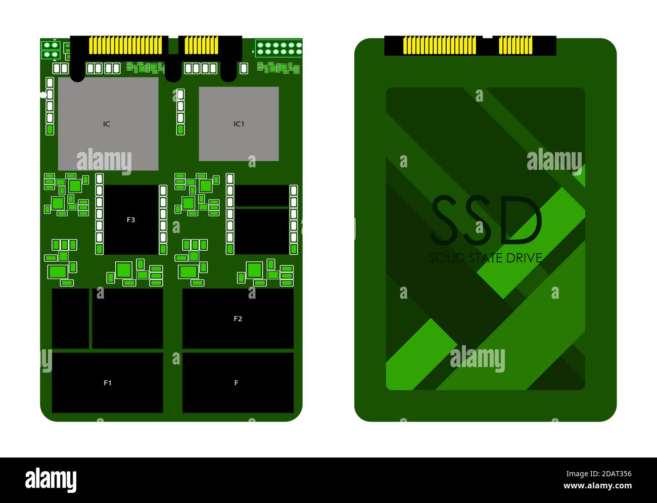 Solid state drive ssd sata Stock Vector Images - Alamy