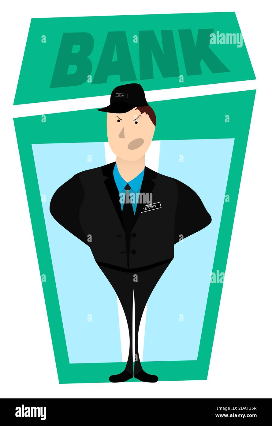 Security officer keeps guard Stock Vector Images - Alamy