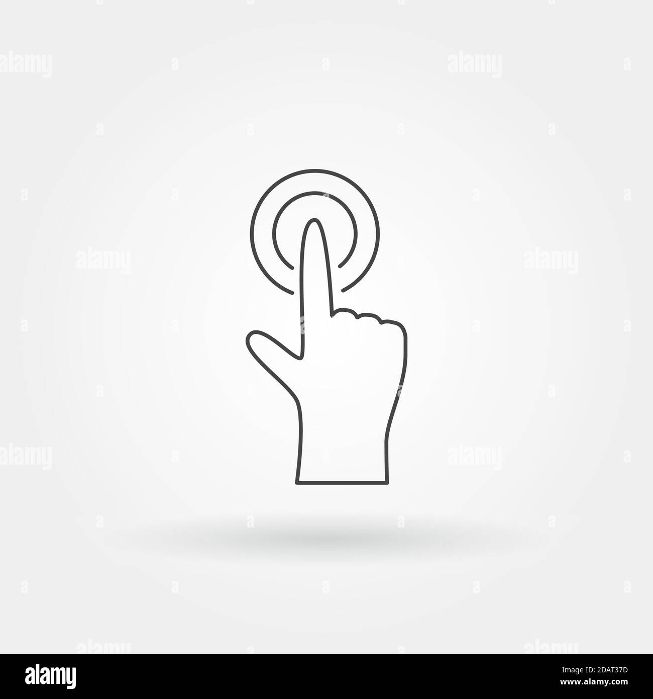 touch hand gesture icon single isolated with modern line or outline ...