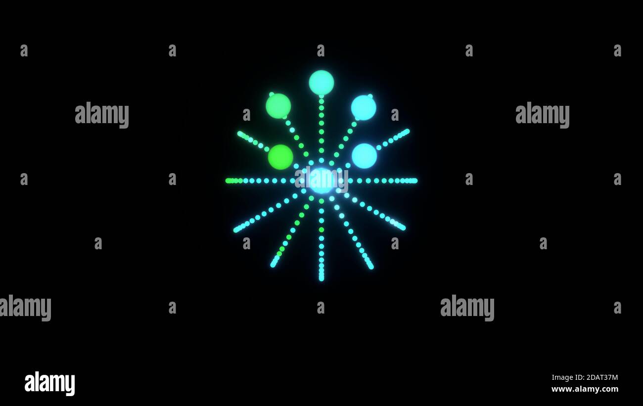 Abstract 3D background for business presentation, Glowing balls with ...