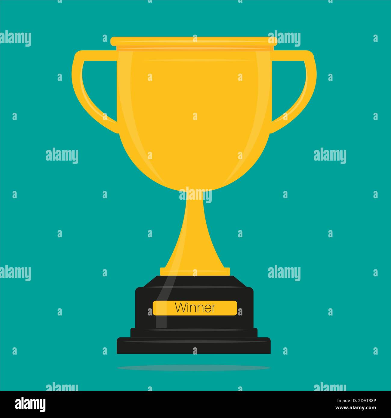 Winners gold cup vector illustration. Gold Trophy awarded as prize for ...