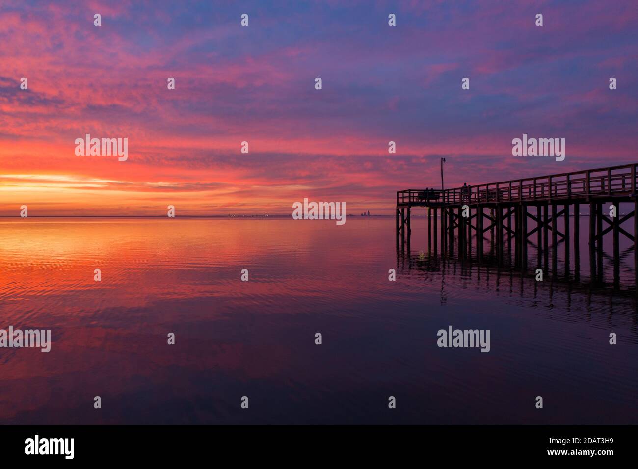 Mobile Bay at sunset Stock Photo - Alamy